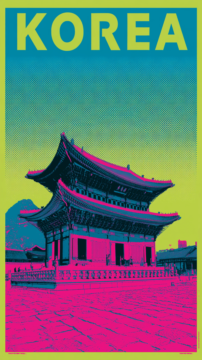 Best duotone screenprint poster Prompts | PromptHero