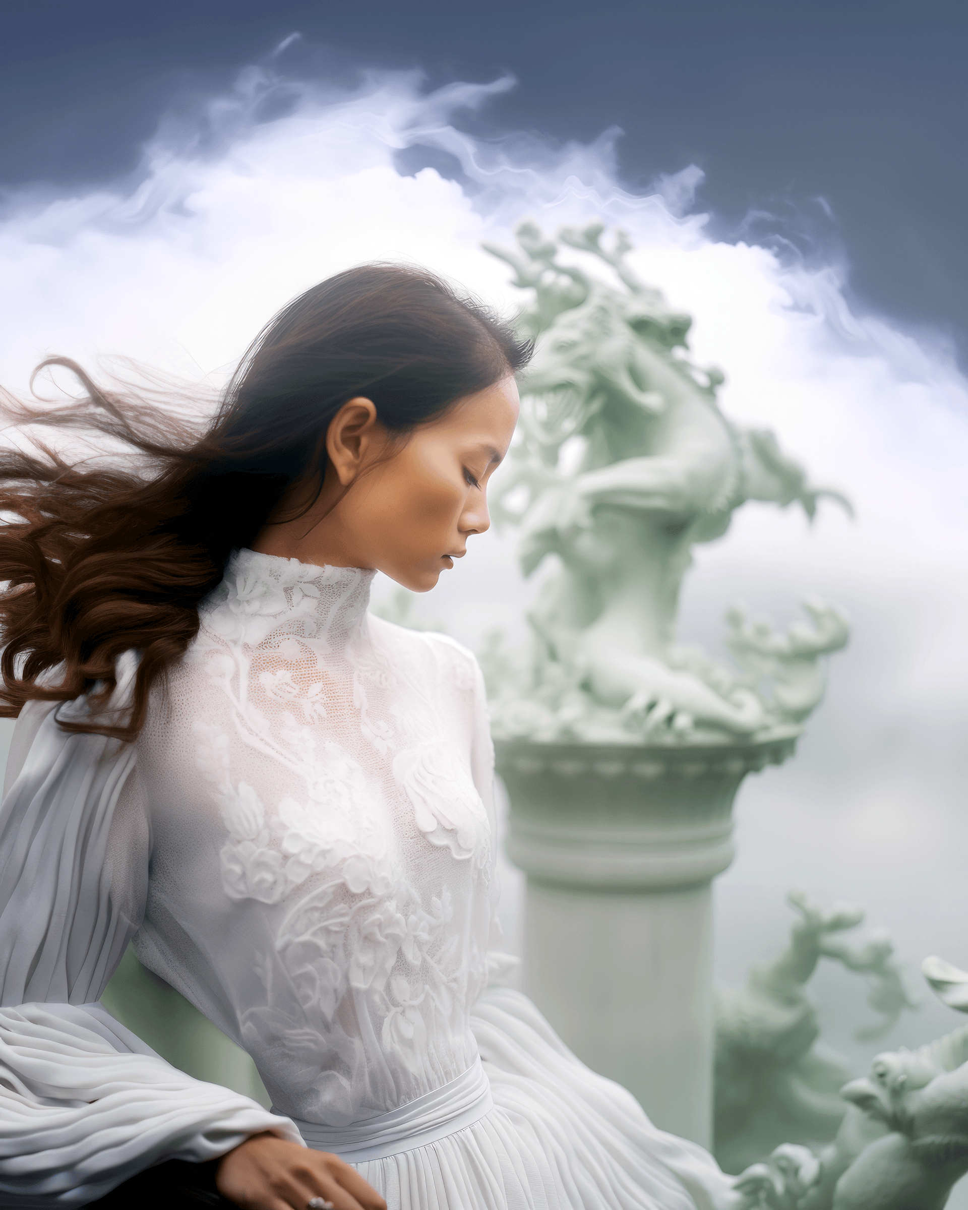Best beautifully lit portrait of extremely beautiful female marble ...