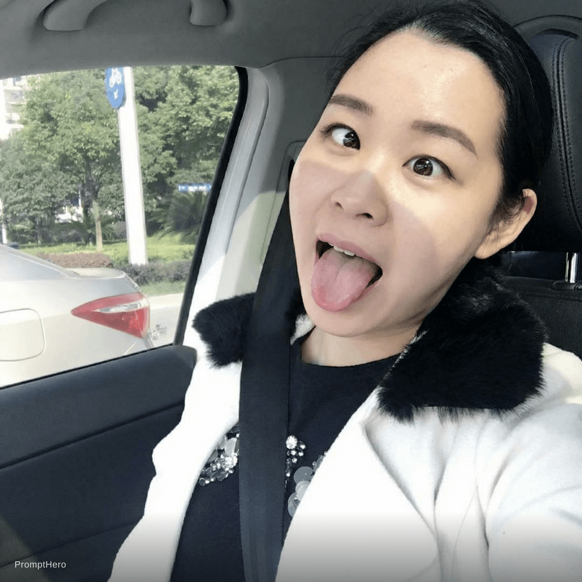 Best she is giving the camera an ahegao face with her tongue out of her ...