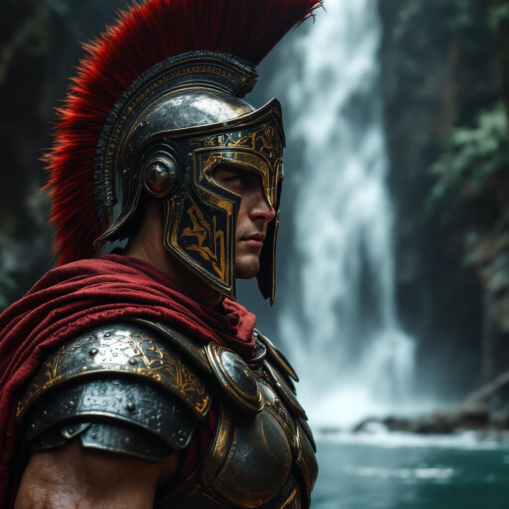 Best Roman knight in Spartan armor close-up Prompts | PromptHero