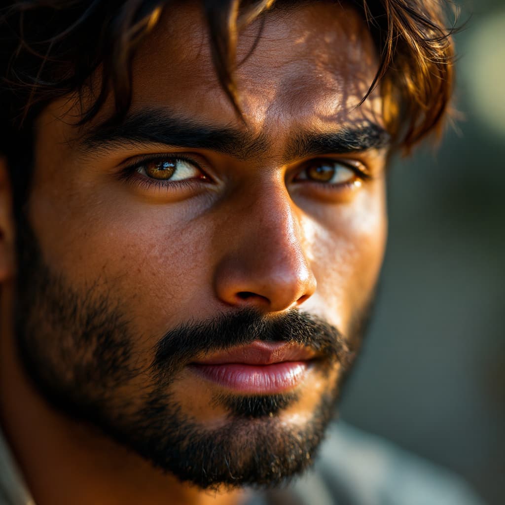 Best A close-up portrait of a 27-year-old Indian man Prompts | PromptHero