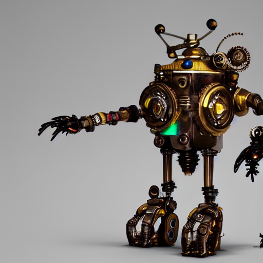 Stable Diffusion prompt: steampunk robots that are also - PromptHero