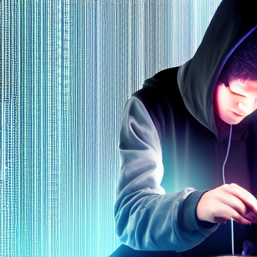 Stable Diffusion prompt: a young hooded hacker injecting - PromptHero