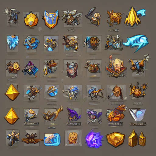 Stable Diffusion prompt: video games icons, 2d icons, rpg - PromptHero