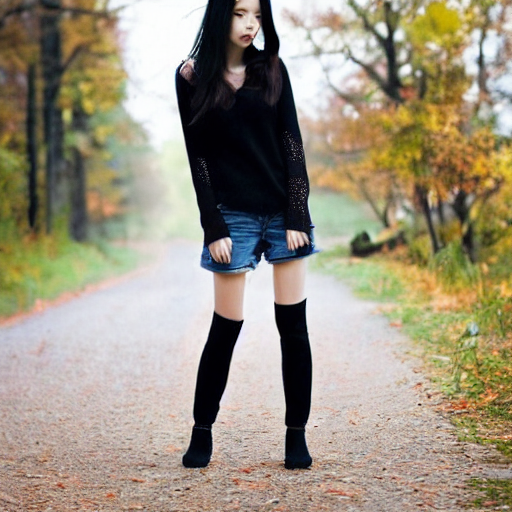 Stable Diffusion prompt: Black haired girl, beautiful, - PromptHero