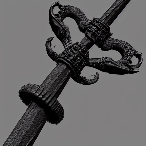 Stable Diffusion prompt: a black sword skull handle, - PromptHero