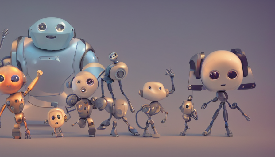 Stable Diffusion prompt: very very very cute robots by - PromptHero