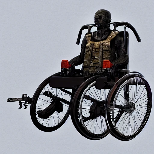 Stable Diffusion prompt: apocalypse survival wheelchair - PromptHero