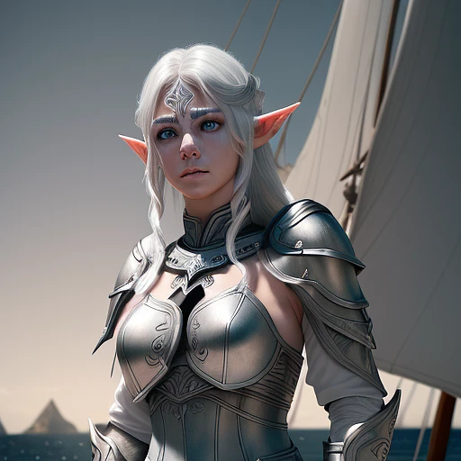 DreamShaper prompt: a female elf paladin, gray skin and - PromptHero